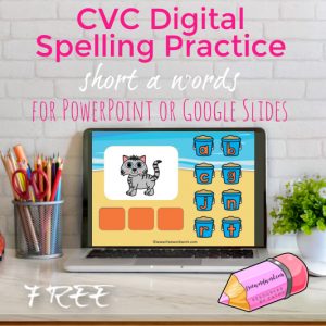 Digital Spelling - CVC Short U - Free Word Work