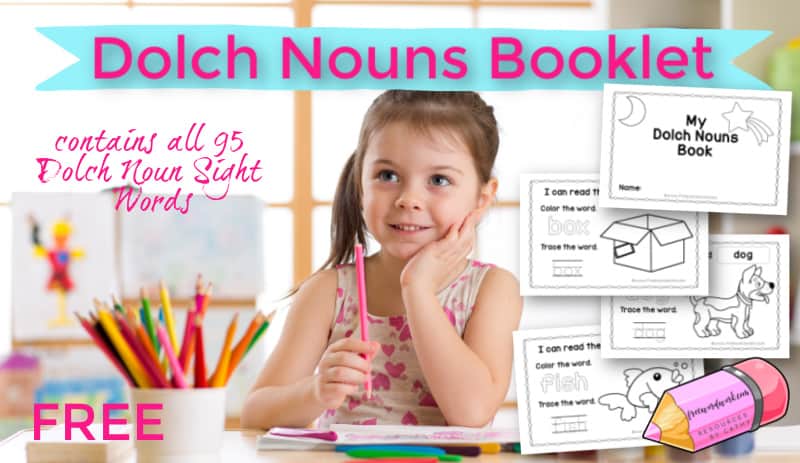 Dolch Nouns Booklet - Free Word Work