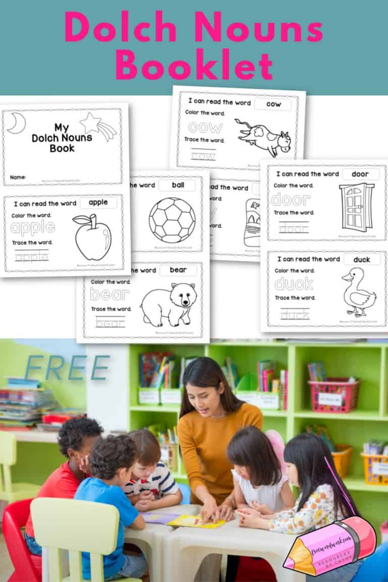 Dolch Nouns Booklet - Free Word Work