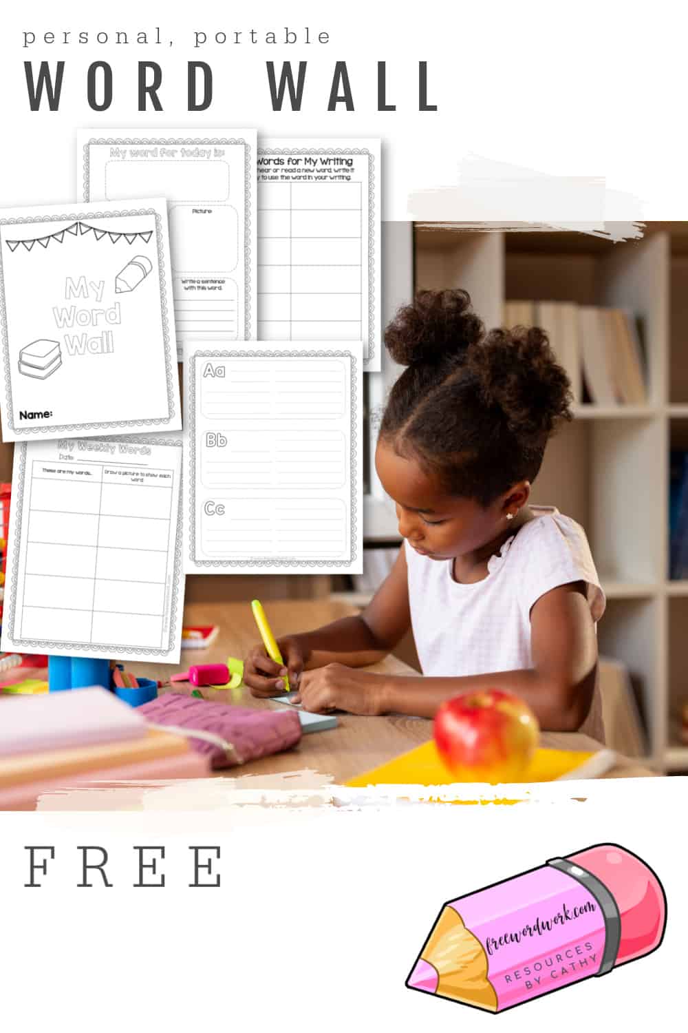 Personal, Portable Word Wall - Free Word Work