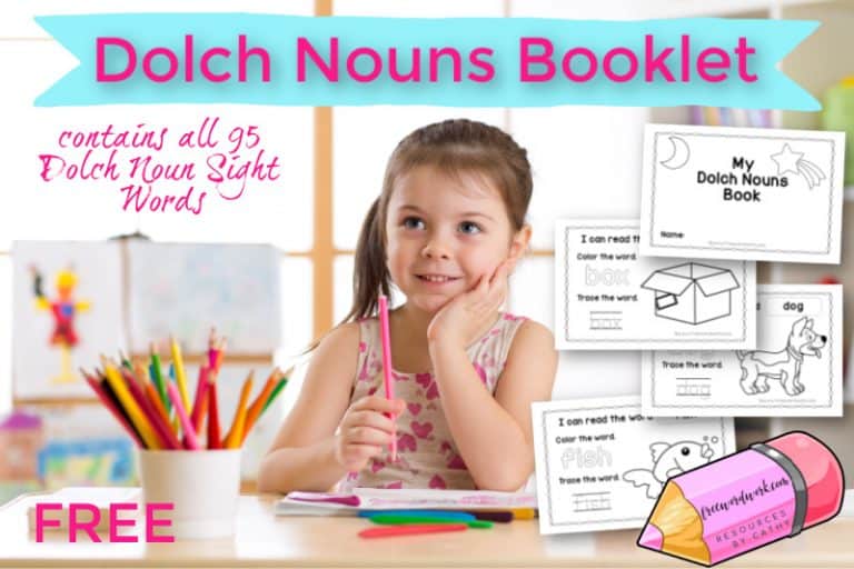 Dolch Nouns Booklet - Free Word Work