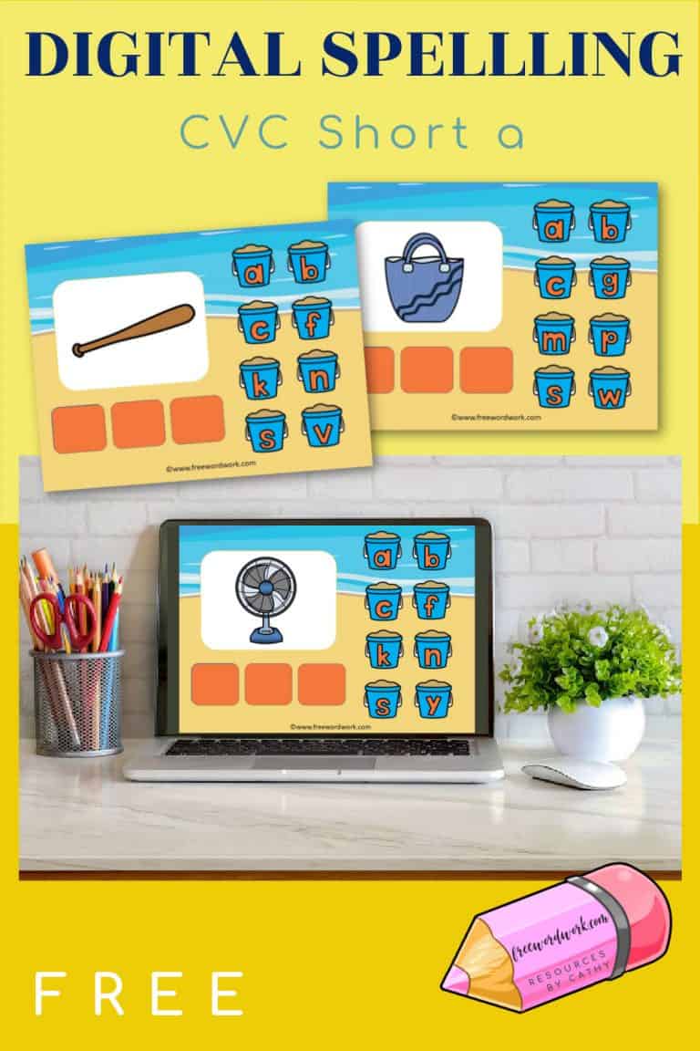 Digital Spelling - CVC Short A - Free Word Work