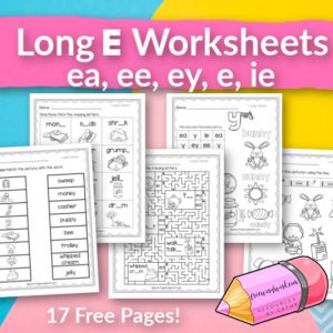 Long A Worksheets - Free Word Work