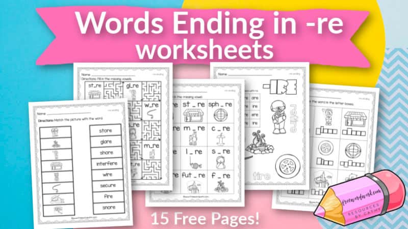 Words Ending In re Worksheets Free Word Work words-ending-in-re-worksheets-free-word-work