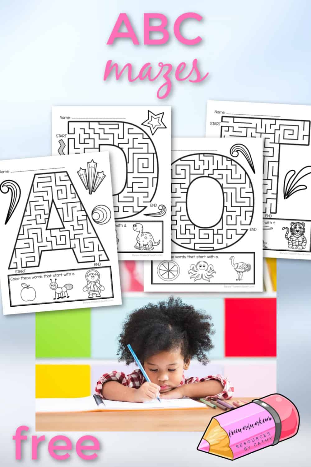 Alphabet Mazes - Free Word Work