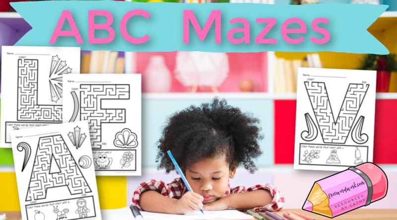 Alphabet Mazes - Free Word Work