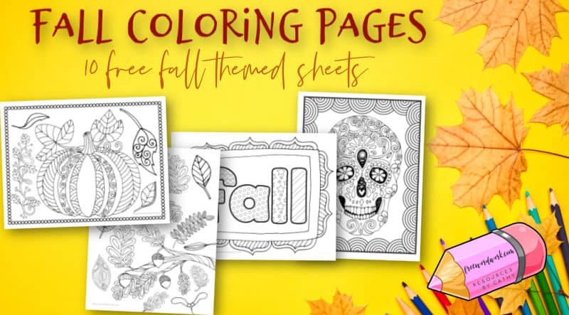 Fall Coloring Pages - Free Word Work