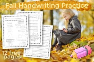 Fall Handwriting Practice - Free Word Work