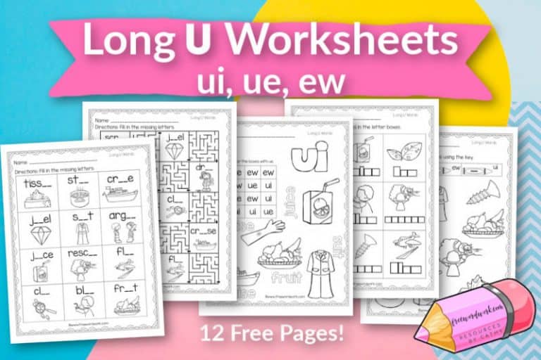 Long U Worksheets - Free Word Work