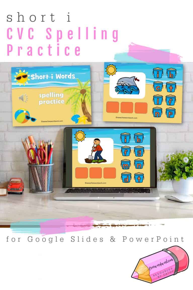 Digital Spelling - CVC Short I - Free Word Work