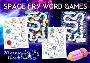 Space Fry Word Games - Free Word Work