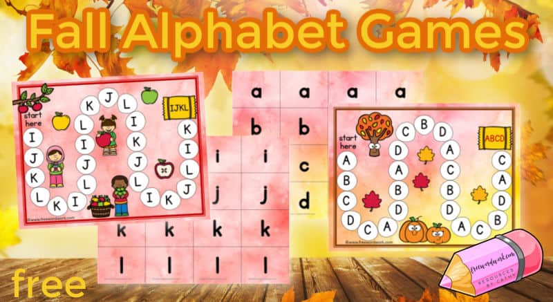 Fall Alphabet Games - Free Word Work