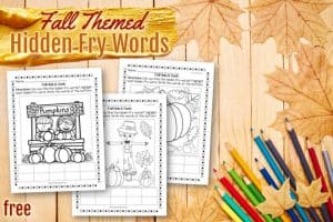 Fall Hidden Fry Words - Free Word Work