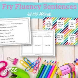 Fry Fluency Sentences - 2nd 100 - Free Word Work