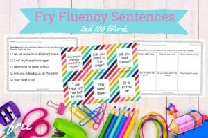 Fry Fluency Sentences - 2nd 100 - Free Word Work