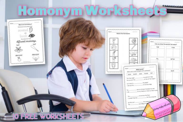 Homonym Worksheets - Free Word Work
