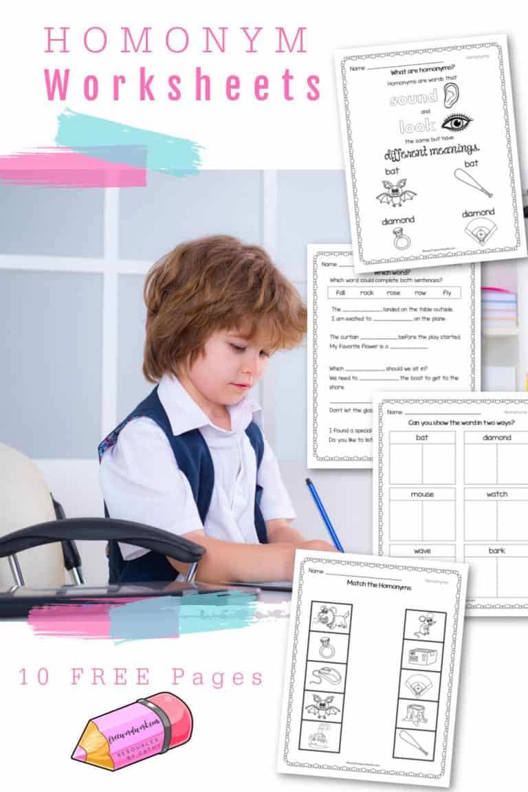 Homonym Worksheets - Free Word Work