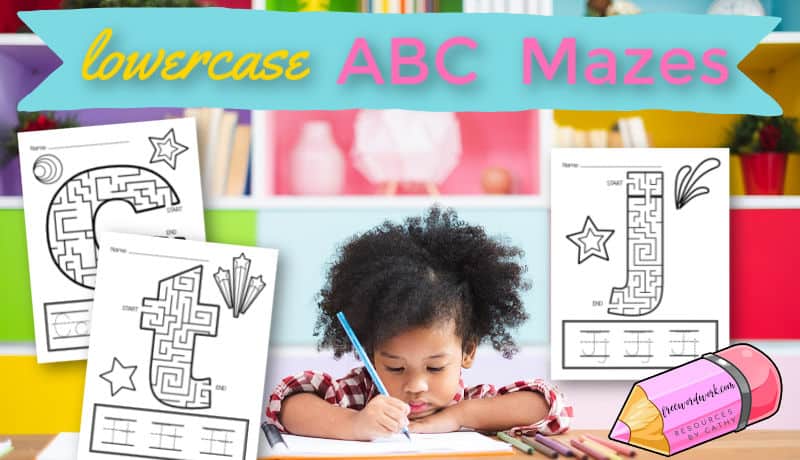 Lowercase Alphabet Mazes - Free Word Work