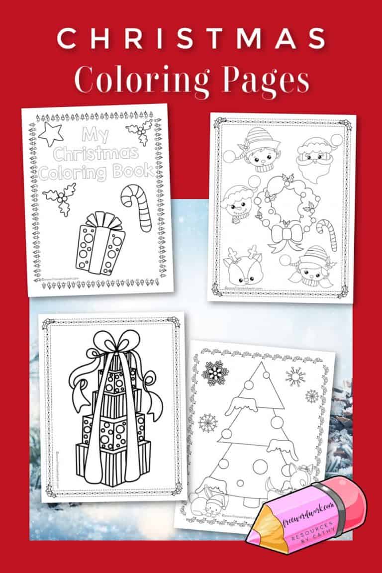 Christmas Coloring Pages - Free Word Work