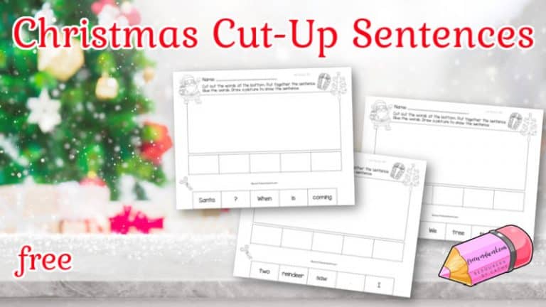 Christmas Cut-Up Sentences - Free Word Work