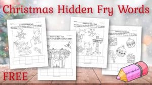 Christmas Hidden Fry Words - Free Word Work