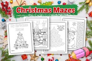 Christmas Mazes - Free Word Work