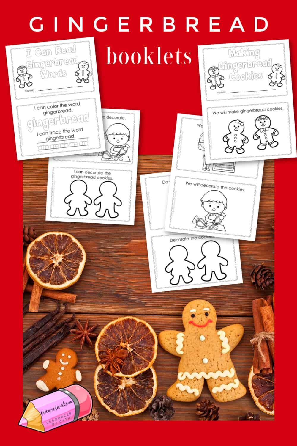 Gingerbread Booklets - Free Word Work
