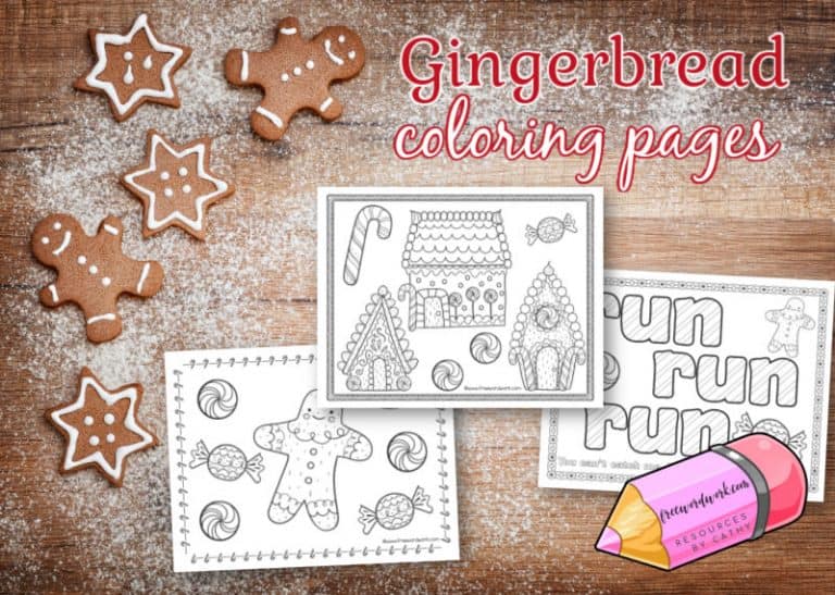 Gingerbread Coloring Pages - Free Word Work