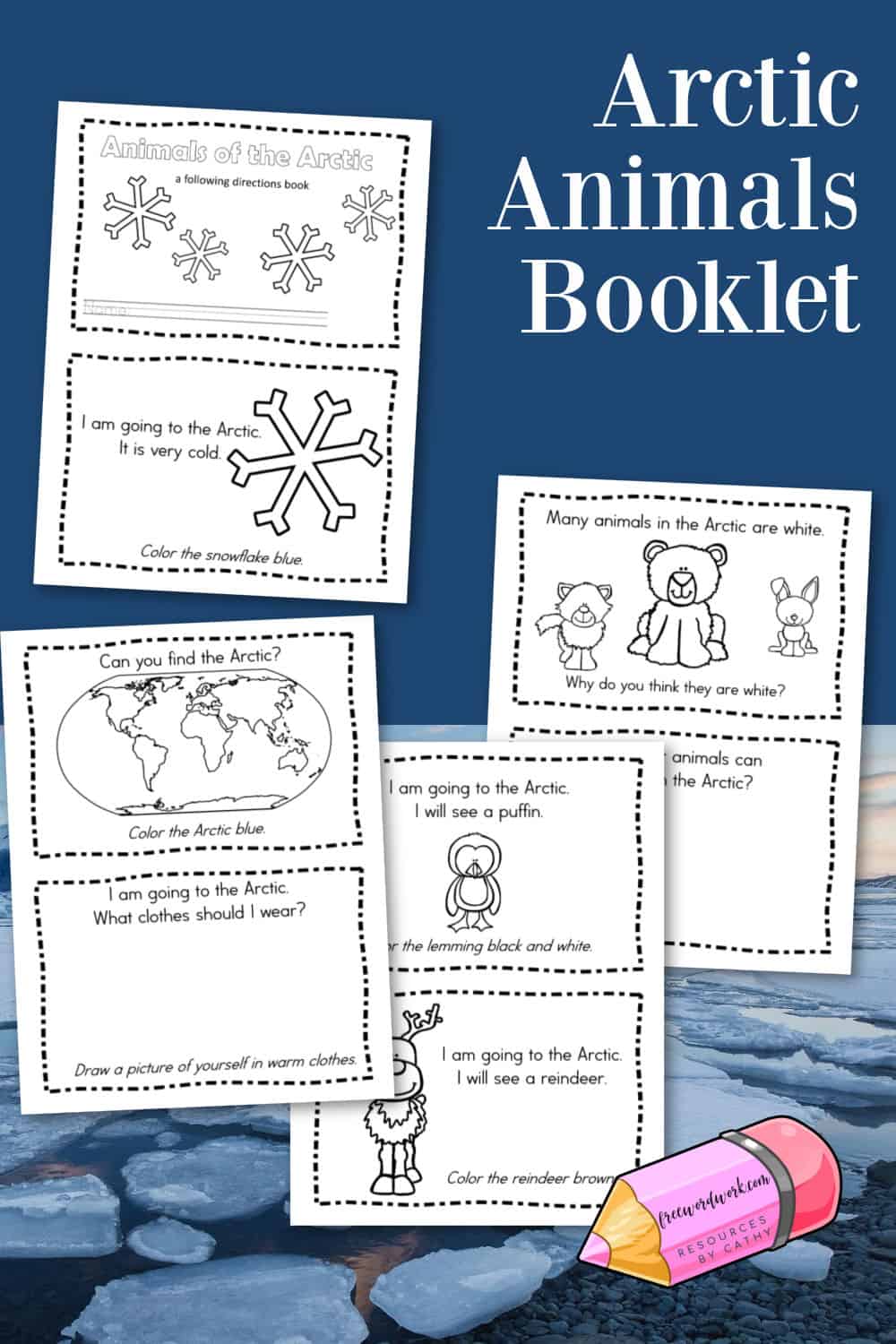 Arctic Animals Booklet - Free Word Work