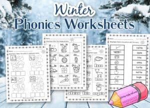 Winter Phonics Worksheets - Free Word Work