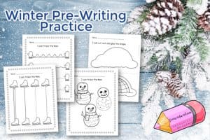 Winter Pre-Writing Practice - Free Word Work