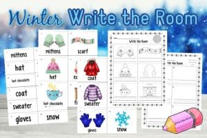 Winter Write the Room - Free Word Work