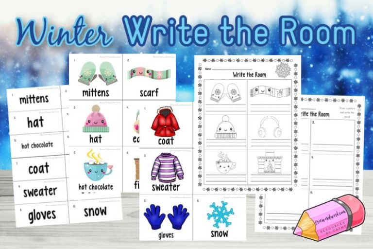 Winter Write the Room - Free Word Work