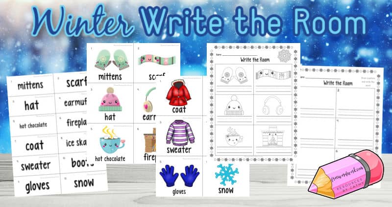 Winter Write the Room - Free Word Work