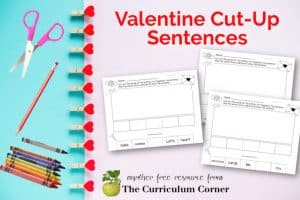 Valentine's Day Cut-Up Sentences - Free Word Work