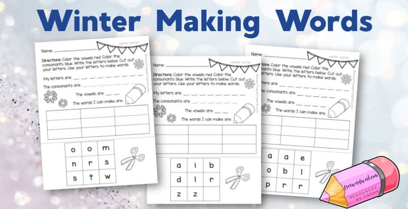 Winter Making Words - Free Word Work