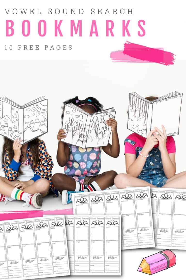Vowel Sound Search Bookmarks - Free Word Work