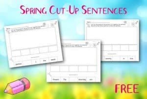 Spring Cut-Up Sentences - Free Word Work
