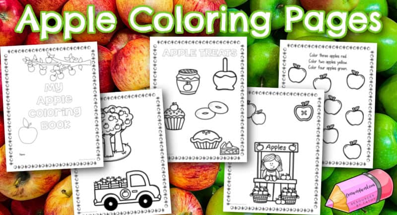 Apple Coloring Pages - Free Word Work