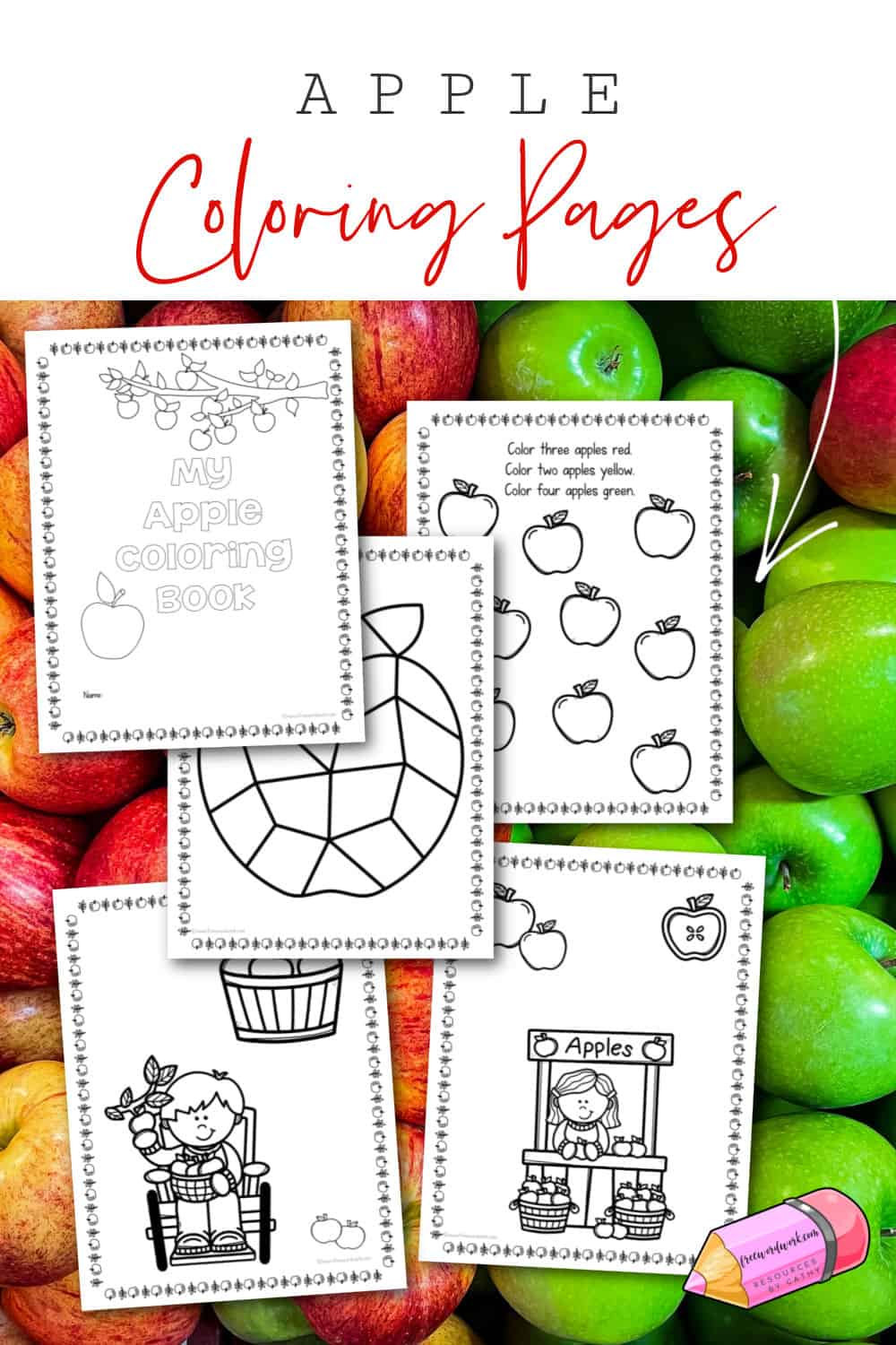 Apple Coloring Pages - Free Word Work