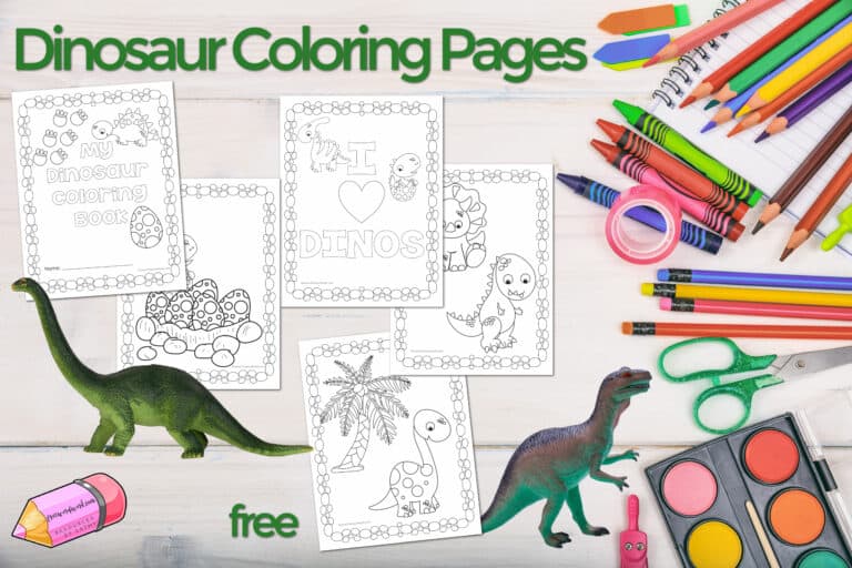 Dinosaur Coloring Pages - Free Word Work