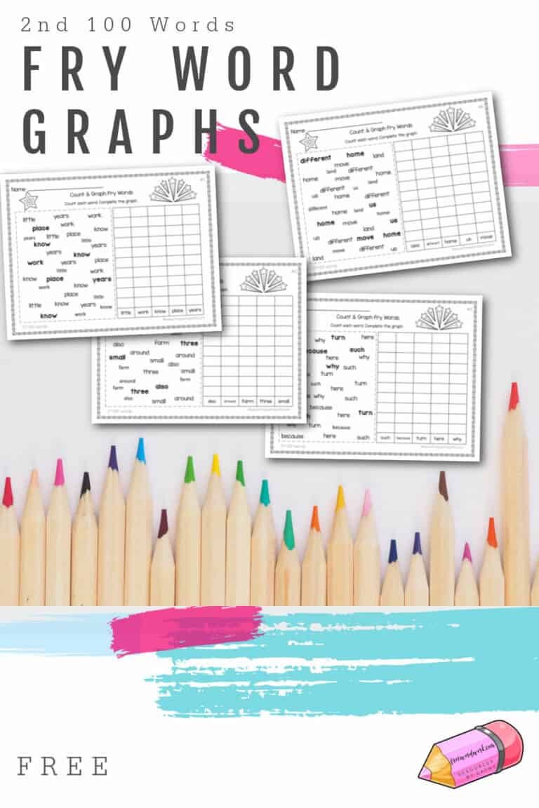 2nd 100 Fry Word Graphing Worksheets - Free Word Work