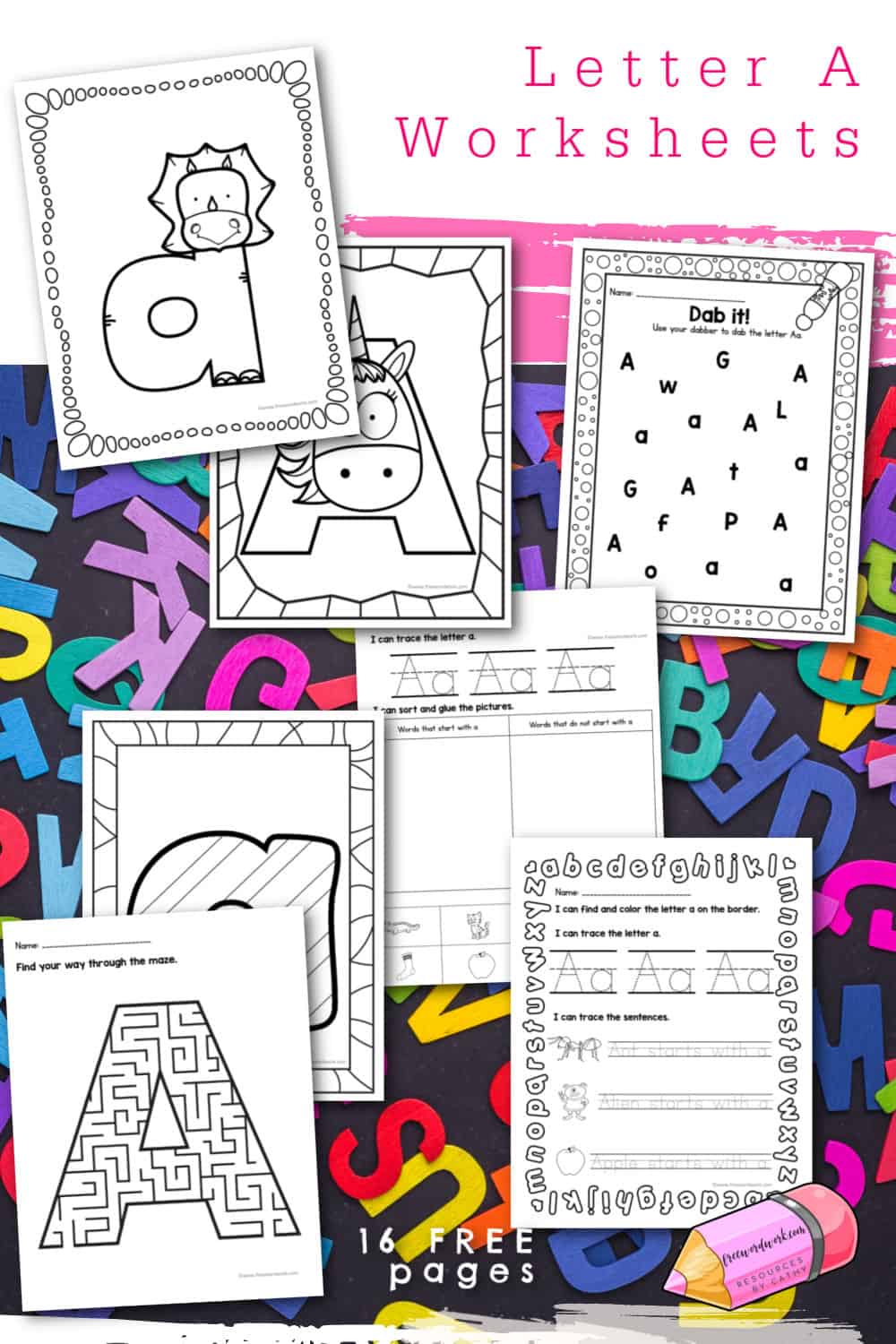 Letter A Worksheets - Free Word Work