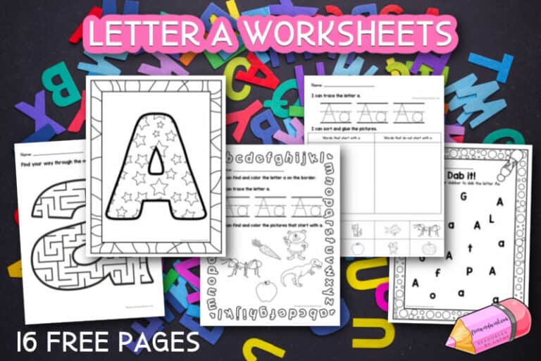 Letter A Worksheets - Free Word Work