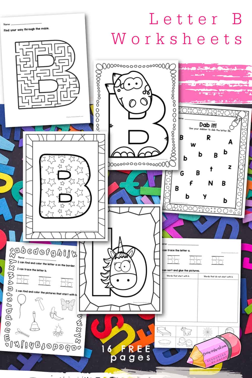 Letter B Worksheets - Free Word Work