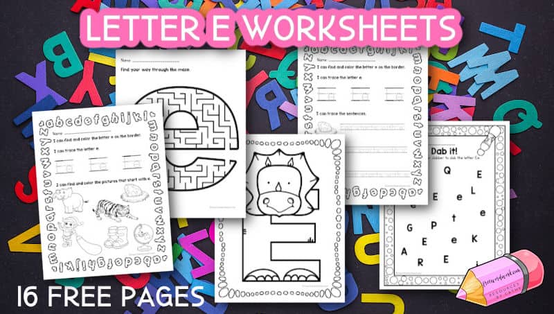 Letter E Worksheets - Free Word Work
