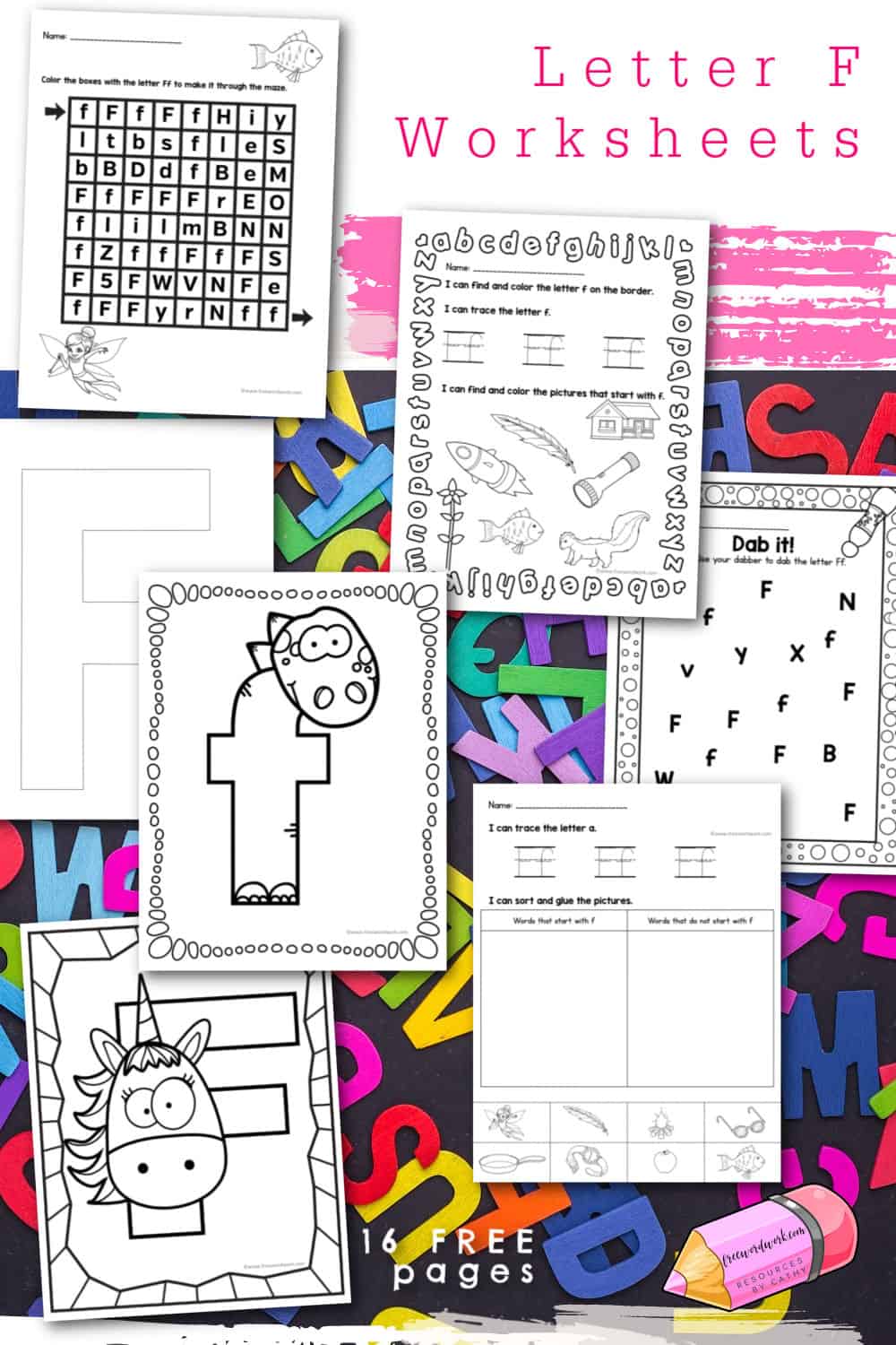 Letter F Worksheets - Free Word Work