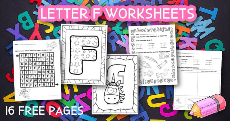 Letter F Worksheets - Free Word Work