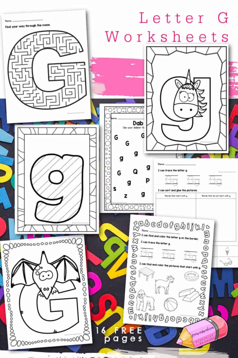 Letter G Worksheets - Free Word Work