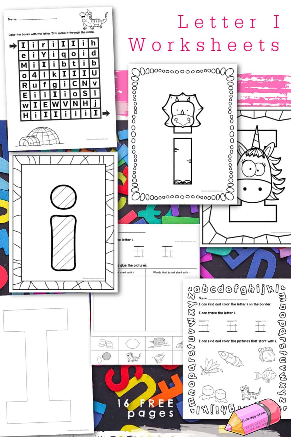 Letter I Worksheets - Free Word Work